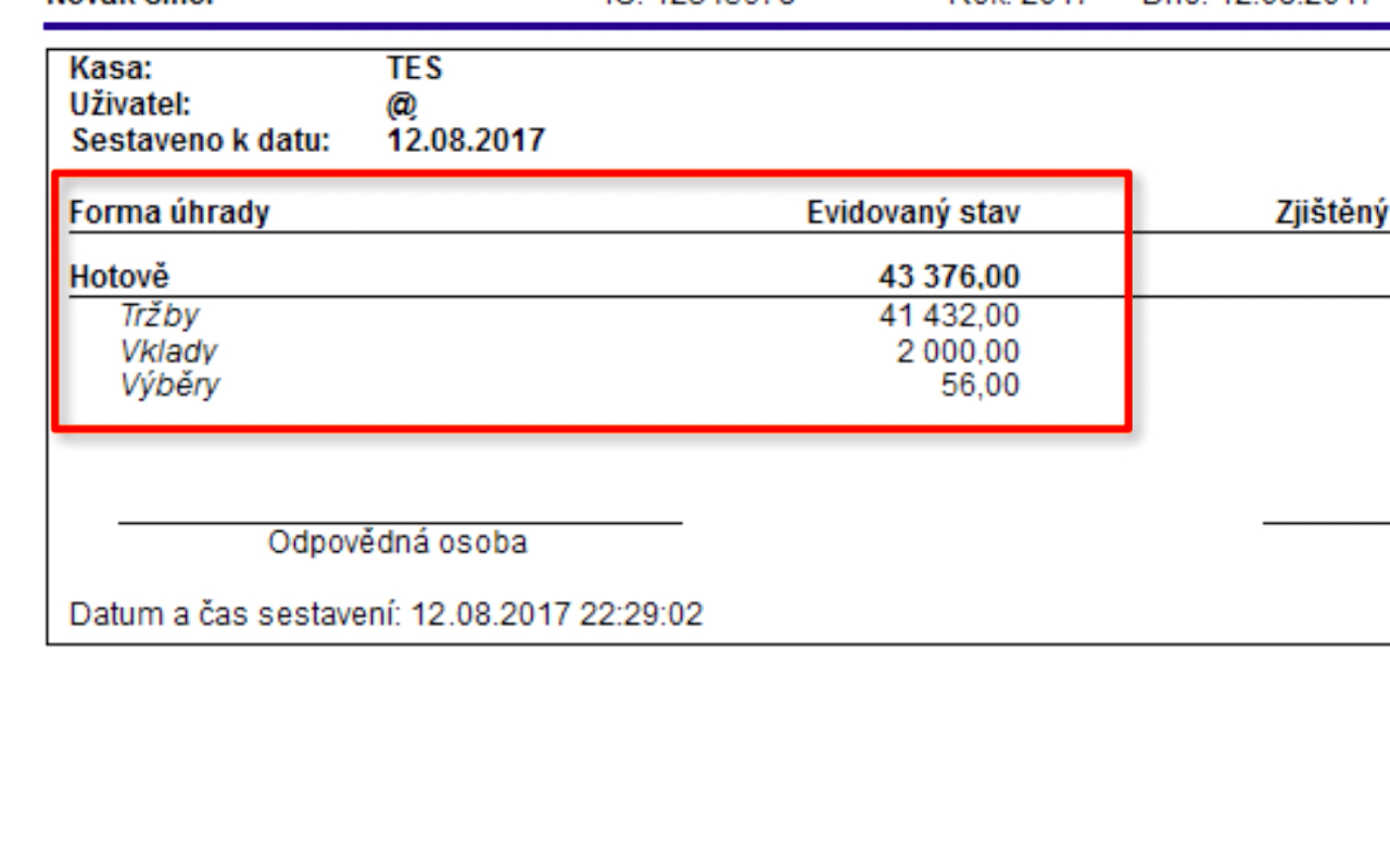 Inventura Stavu Hotovosti A Cenin V Kase Programu Pohoda Anowest